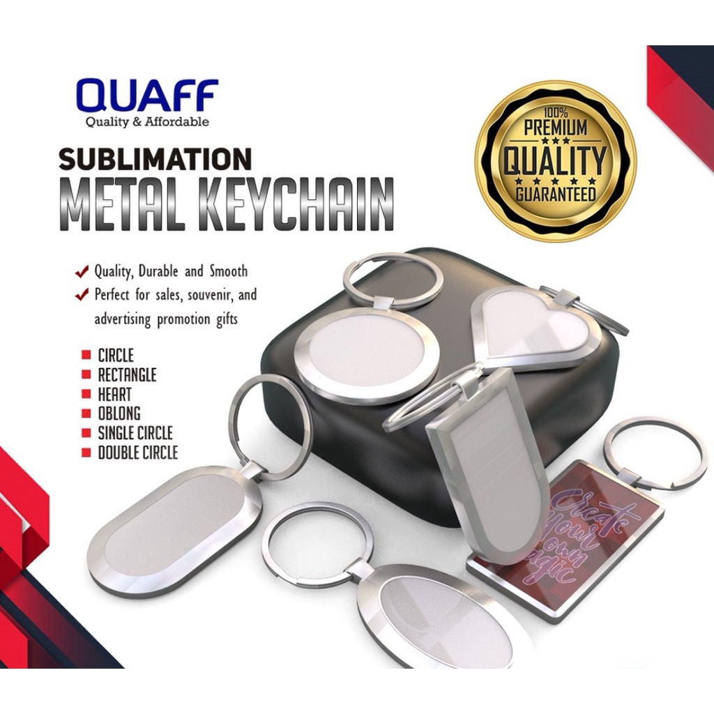 (10PCS) Sublimation Printable Blank Metal Keychain (no print) | Shopee ...