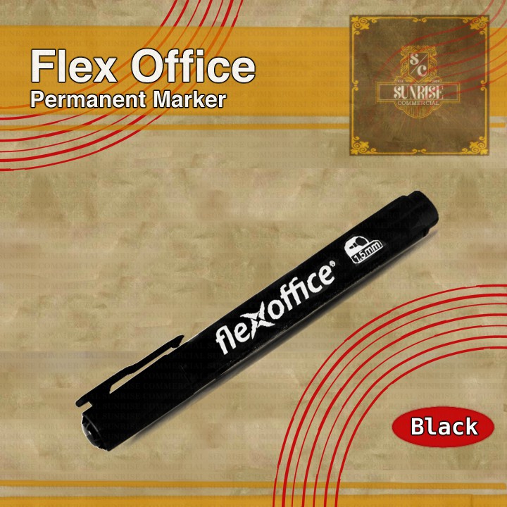 Flex Office Permanent Marker Single (Black) | Shopee Philippines