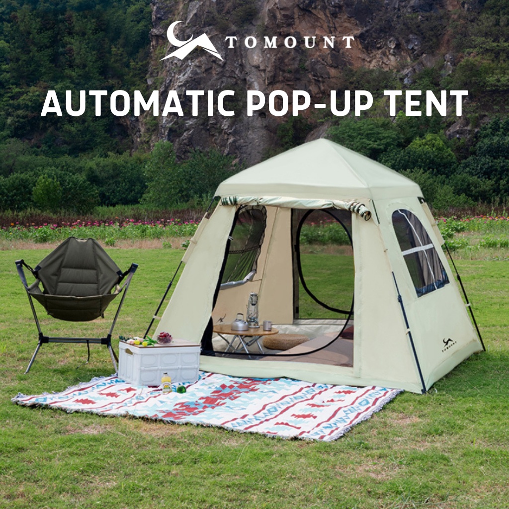 TOMOUNT Automatic Popup Tent | Waterproof | Windproof | Removable Roof ...