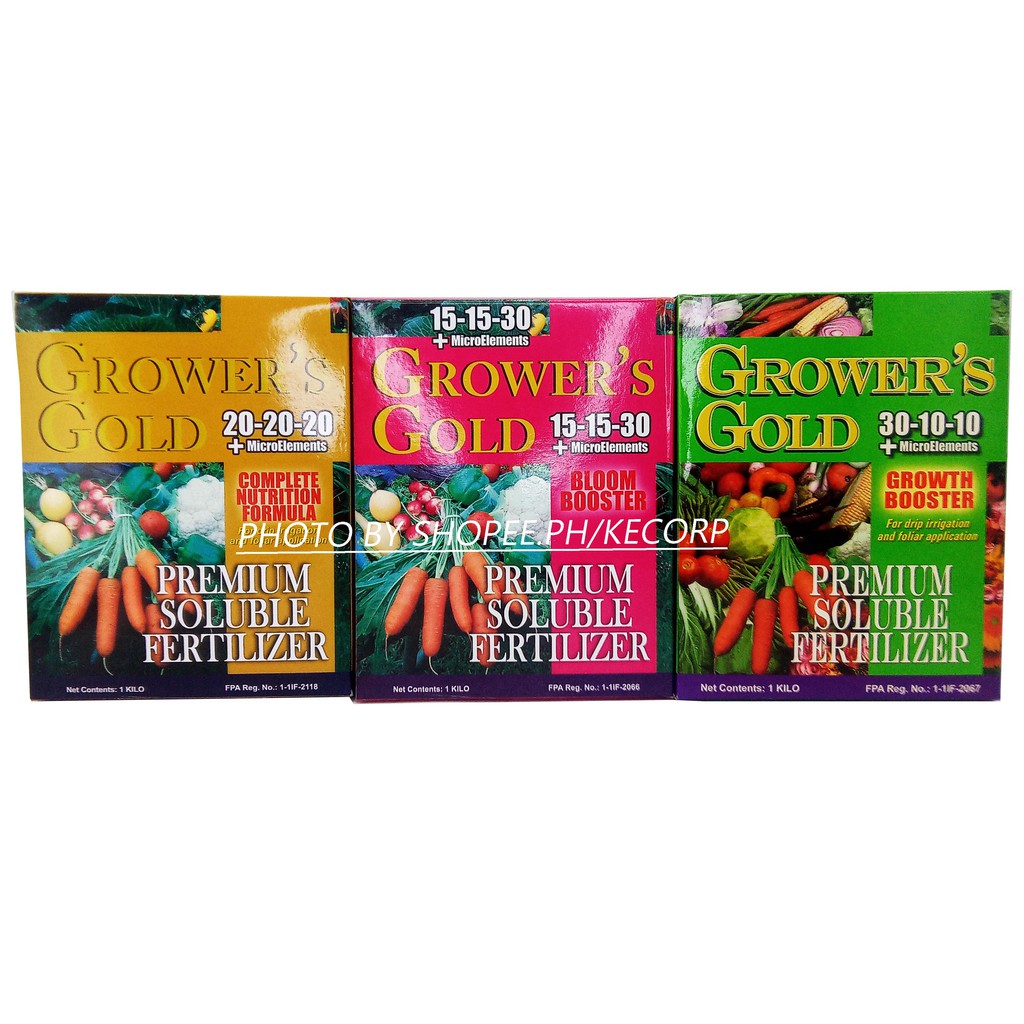 Grower's Gold 1kg with MicroElements Premium Soluble Fertilizer for ...