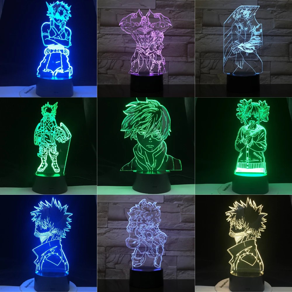 Anime My Hero Academia Shoto Todoroki Face Design Led Night Light Lamp ...