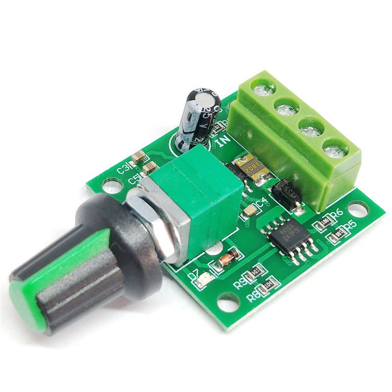 1.8v 3v 5v 6v 7.2v 12v 2A 30W DC Motor Speed Controller (PWM) Adjustable Potentiometer Switch ...