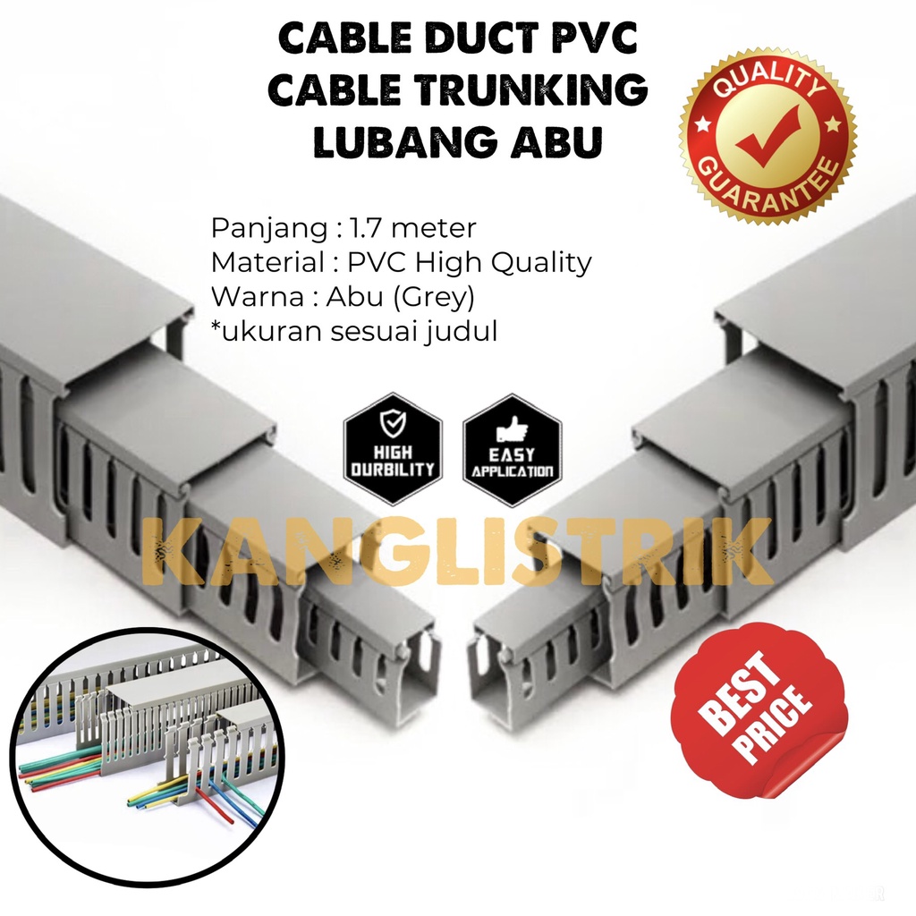 Duct Cable DUCT Cable DAK Hole 45x45 mm PVC Gray. | Shopee Philippines