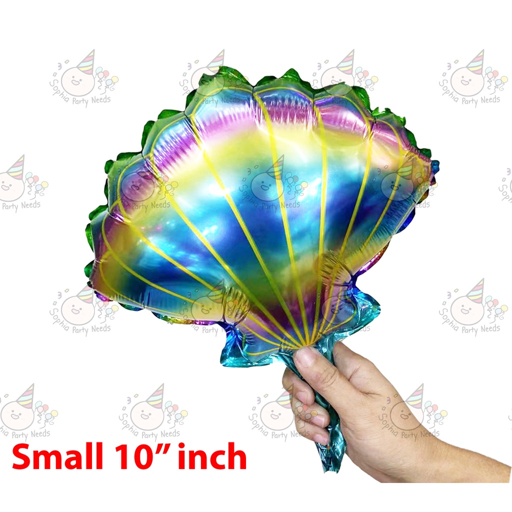 10" MINI Sea Shell Foil Balloon for Under the sea Mermaid Baby Shark ...