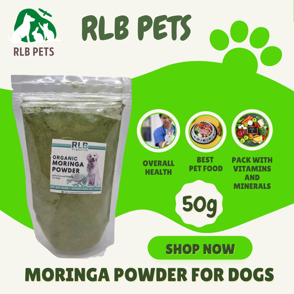 50 grams Moringa Powder for Dogs Malunggay Powder - Food Toppers ...