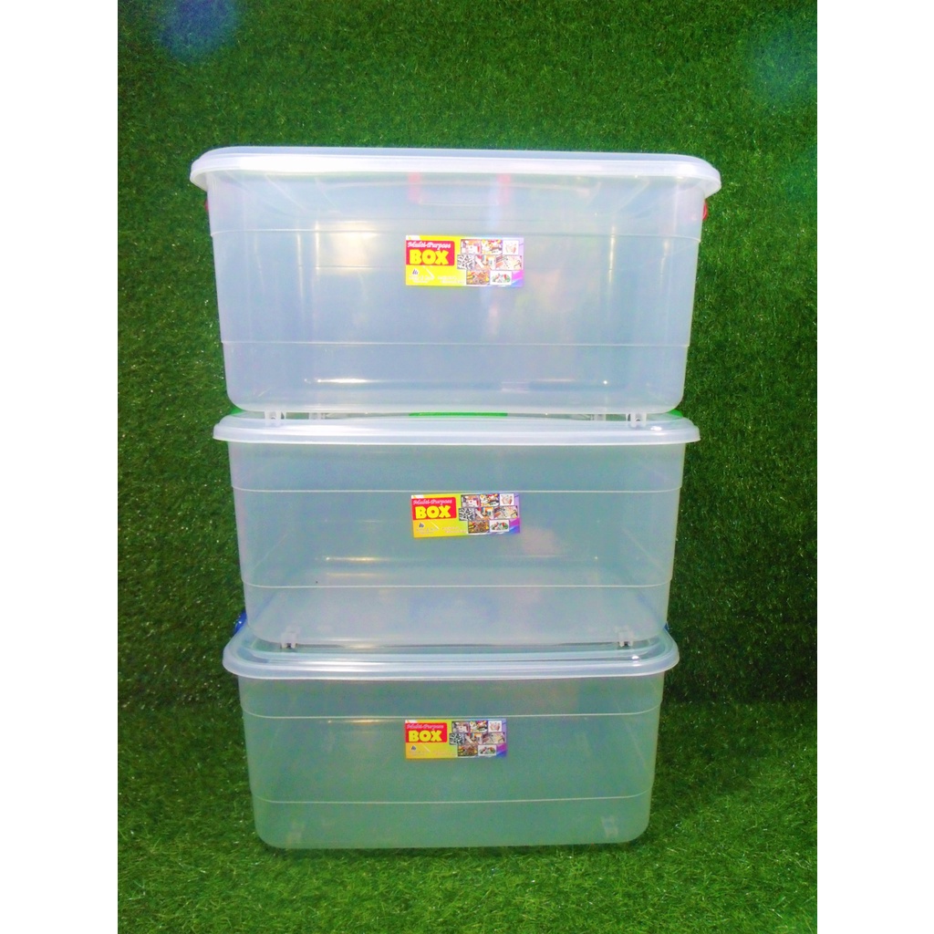 Sense & Style Plastic Storage Box With Handle Transparent (Per piece ...