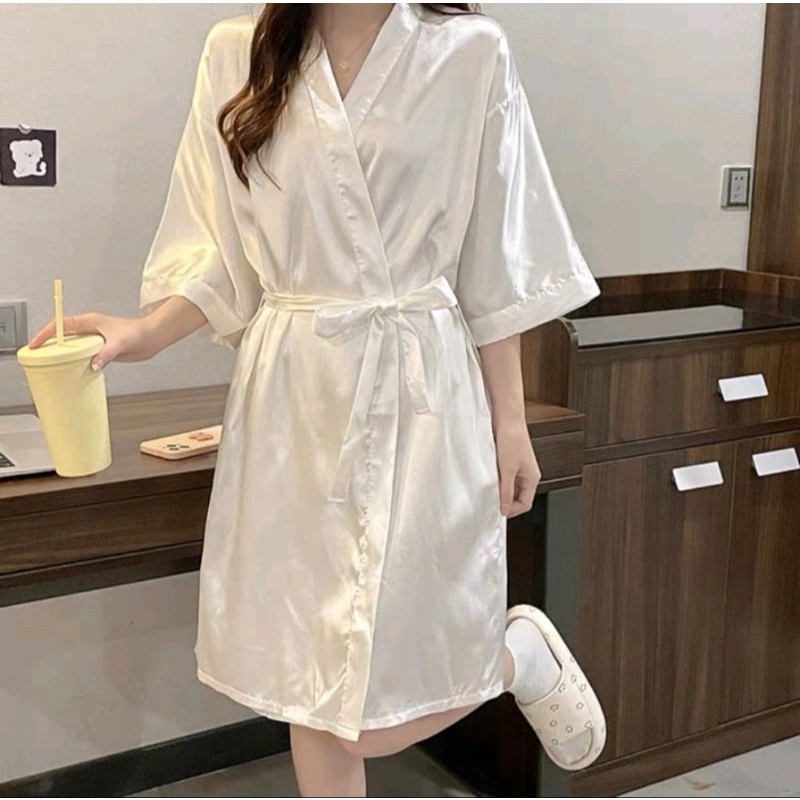 Entourage Bridal Robe silk ( available in all colors ) | Shopee Philippines