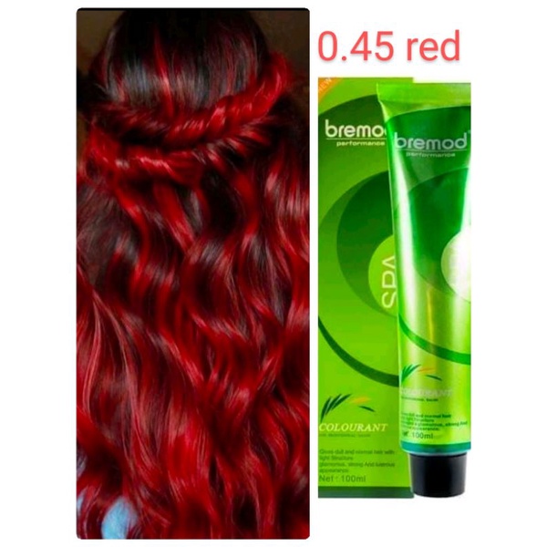 Bremod hair color (8.45 burgundy red with oxidizing). | Shopee Philippines