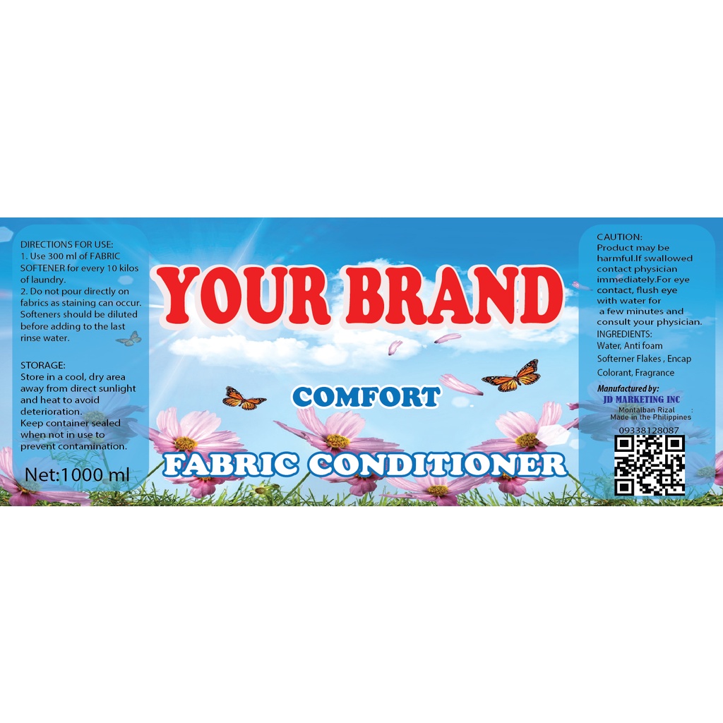 STICKER 100pcs LABELS FOR FABRIC SOFTENER 1000ML | Shopee Philippines