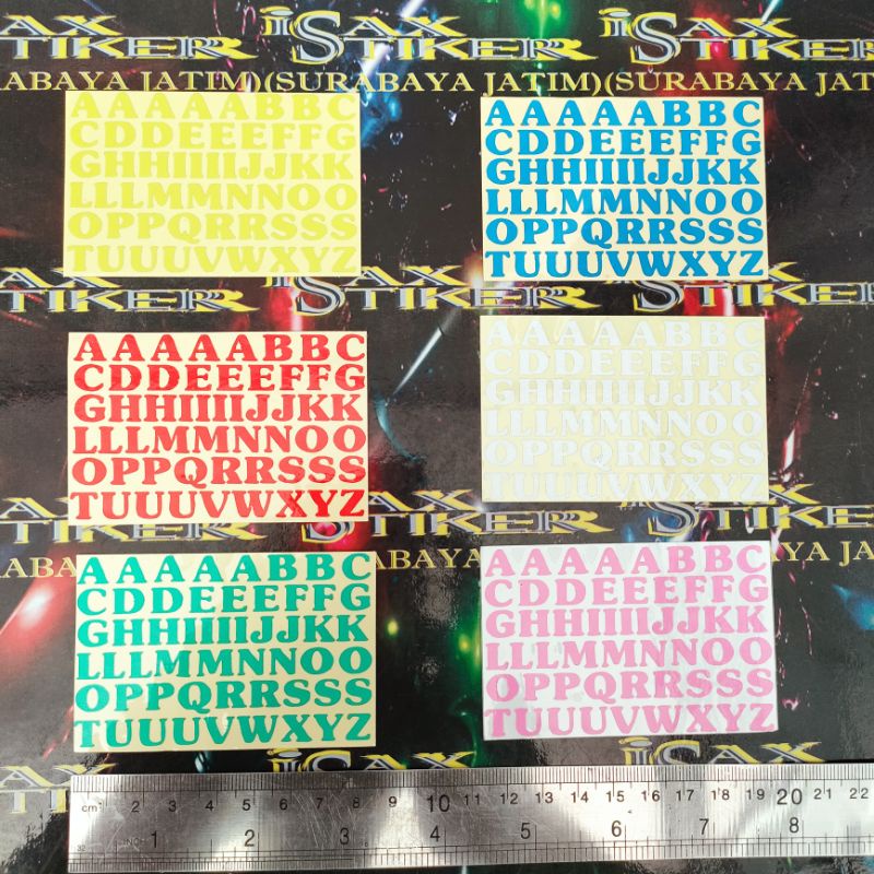 Abc alphabet stickers letters price per box A to Z 8,5cm5,4cm | Shopee ...