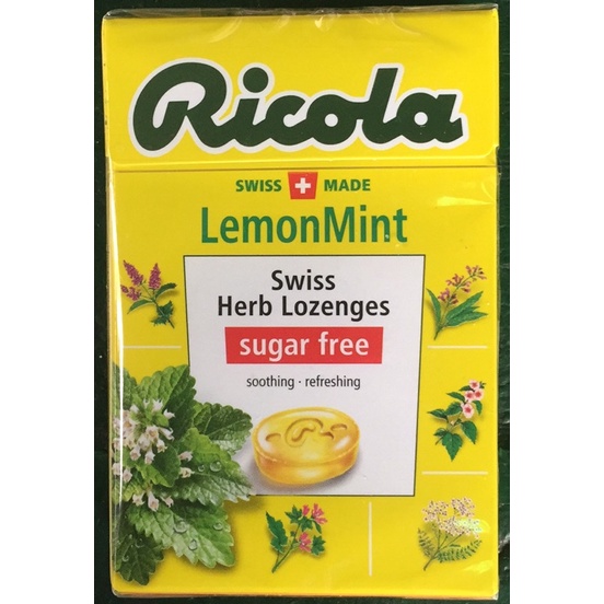 Ricola Lemon Mint Sugar Free Swiss Herb Lozenges 40g | Shopee Philippines
