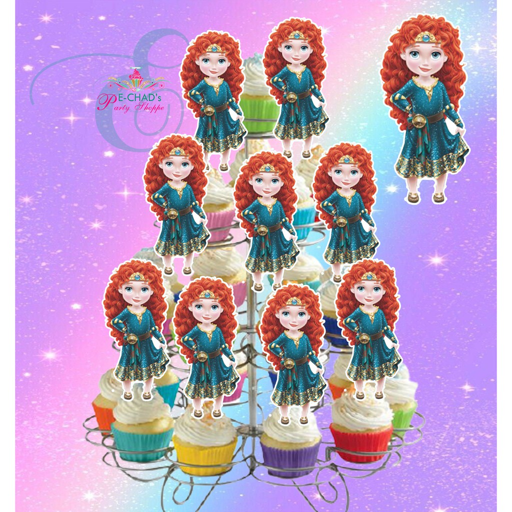 Princess Merida of Disney Brave theme cupcake topper | Shopee Philippines