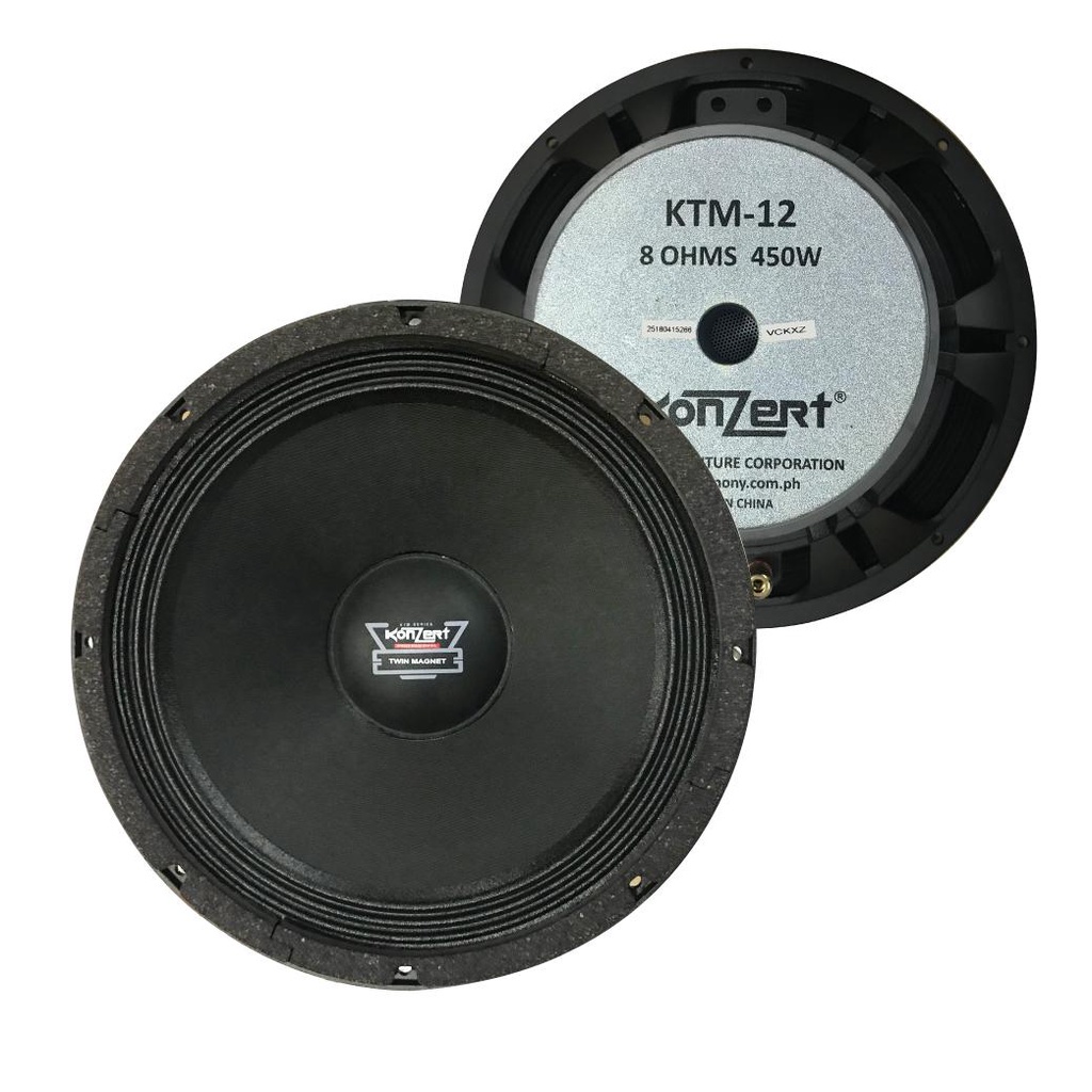 Konzert KTM-12 12'' inch Dual Magnet PA Subwoofer ( 450 Watts ) | Shopee Philippines
