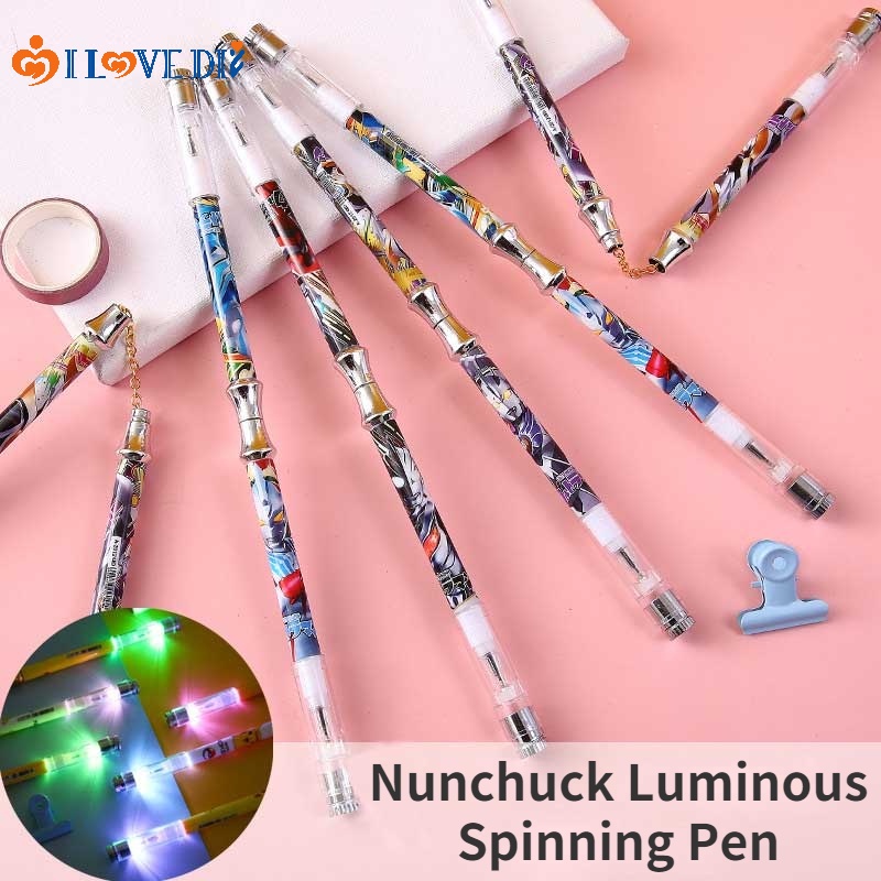 Multifunctional Foldable Anime Luminous Turning Pen/ Funny Anime Figure ...