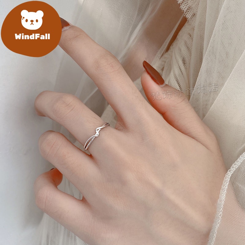 Simple Line Ring Female Geometric Ring Soft Ring Open Index Finger Ring ...