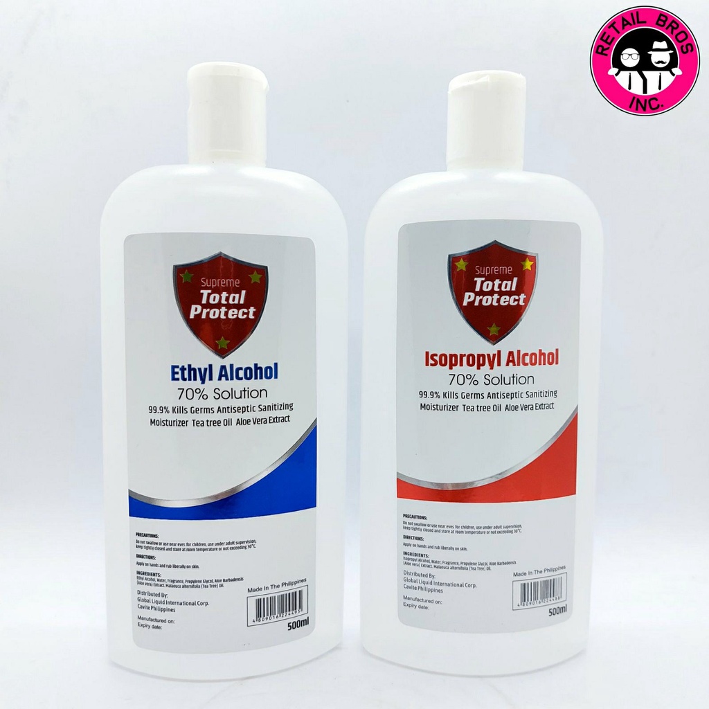 Total Protect Alcohol (ETHYL AND ISOPROPYL) 1 GALLON / 1 LITER / 500ml ...