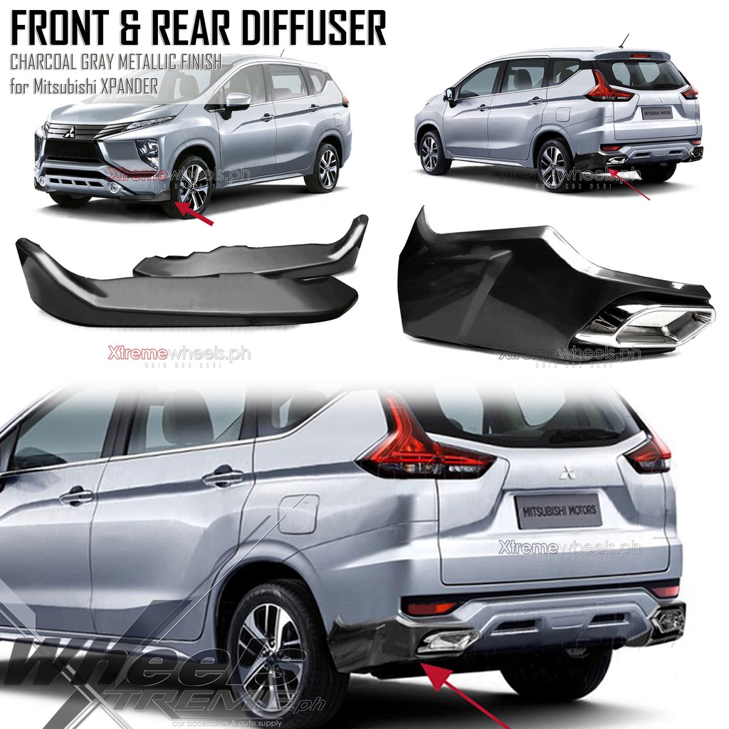 Front and Rear corner Bumper Diffuser kit for Mitsubishi Xpander 2018 ...