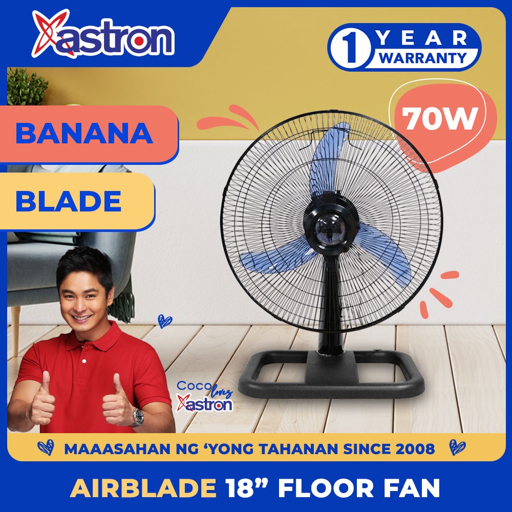 Astron AIRBLADE Floor Fan 18" (Black) | Electric Fan | 70W ...
