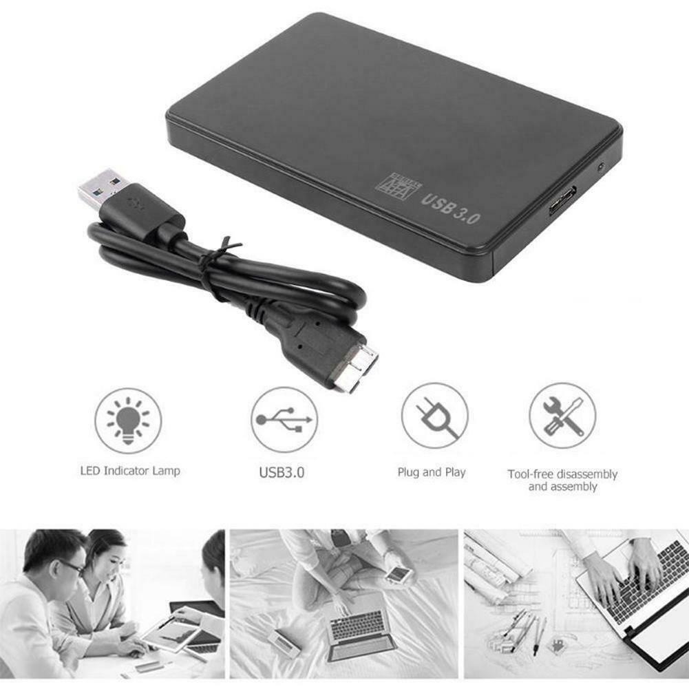 2.5" USB 3.0 SSD External Hard Disk Drive Enclosure Pocket 2.5 HD SATA ...