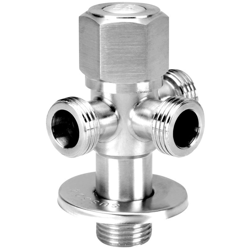 304 Stainless Steel Three-Four-Way Angle Valve Toilet Inlet Pipe Water ...