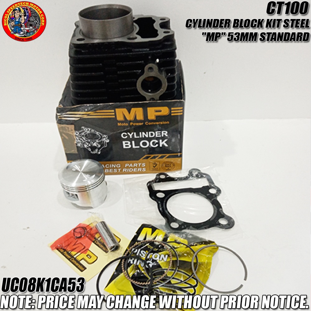 CT100 CYLINDER BLOCK KIT STEEL "MP" 53MM STANDARD (UC08K1CA53) | Shopee ...