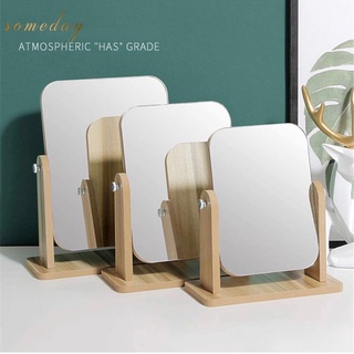 Someday Small Wooden Mirror 360 Degree Portable Adjustable Table Desk ...