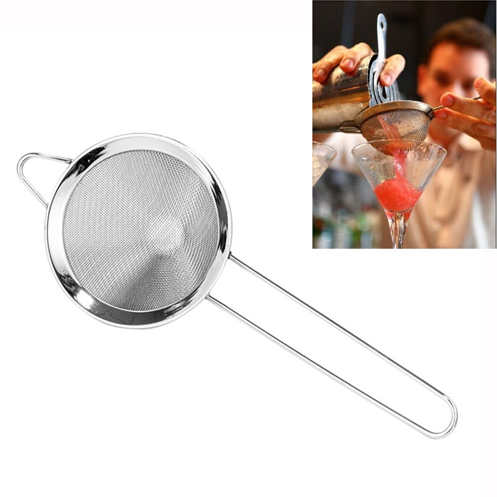 9cm Stainless Steel Double Ice Filter Cocktail Funnel Triangle Cone ...