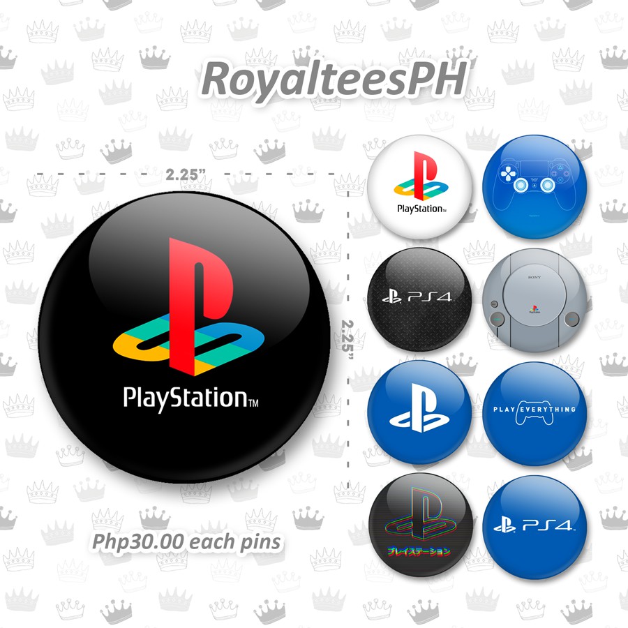 Playstation fan-made button pins | Shopee Philippines