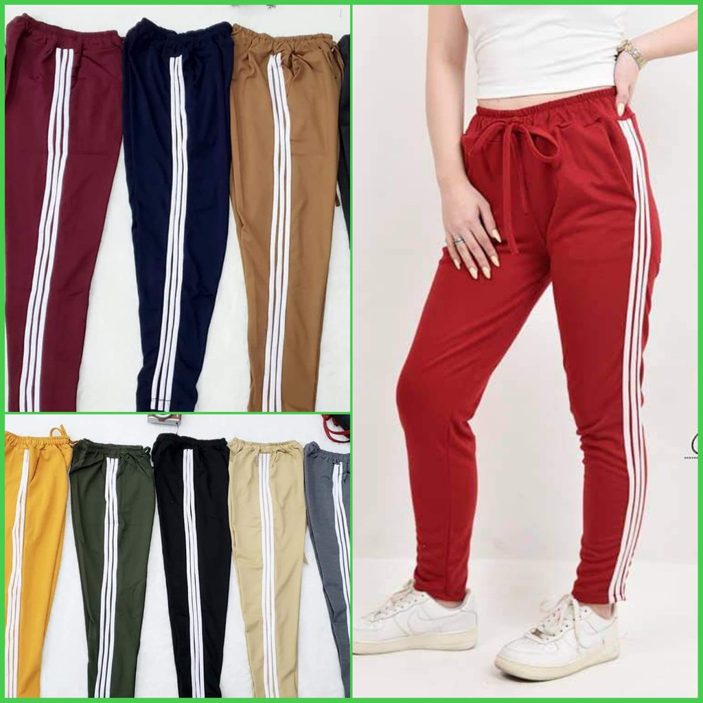 TRACK PANTS 3 LINES (Mall Quality Fabric) Flatribs Spanribs | Shopee ...
