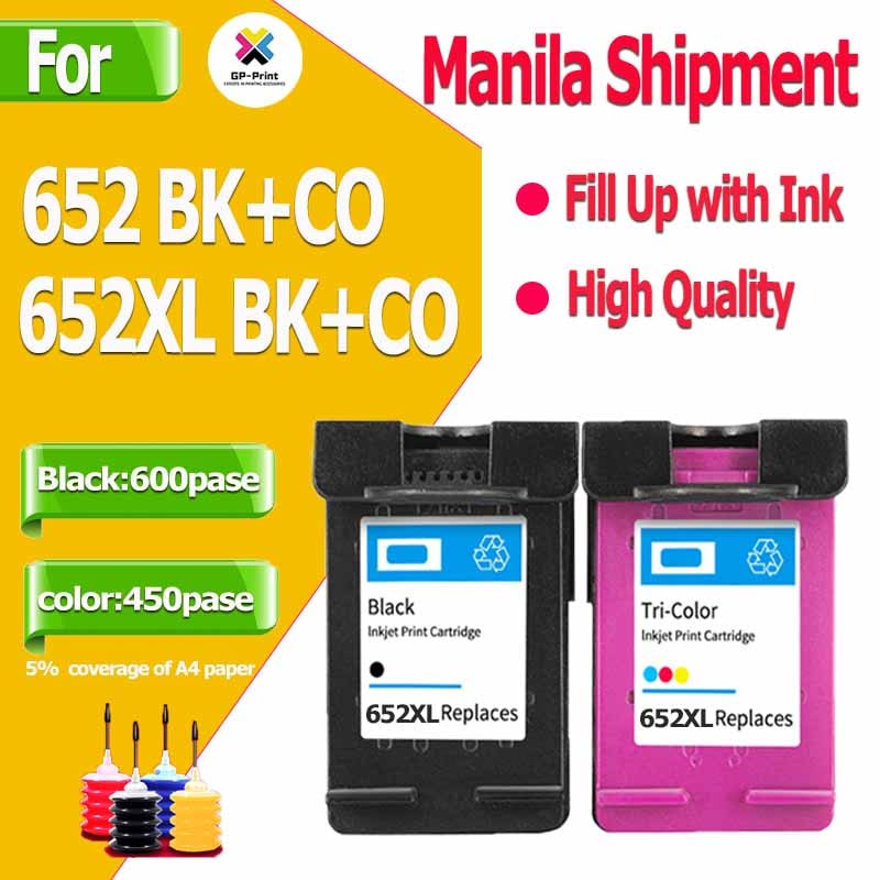 HP 652 XL black HP652 cartridge for HP DeskJet 1115 2135 2136 2138 3635 ...