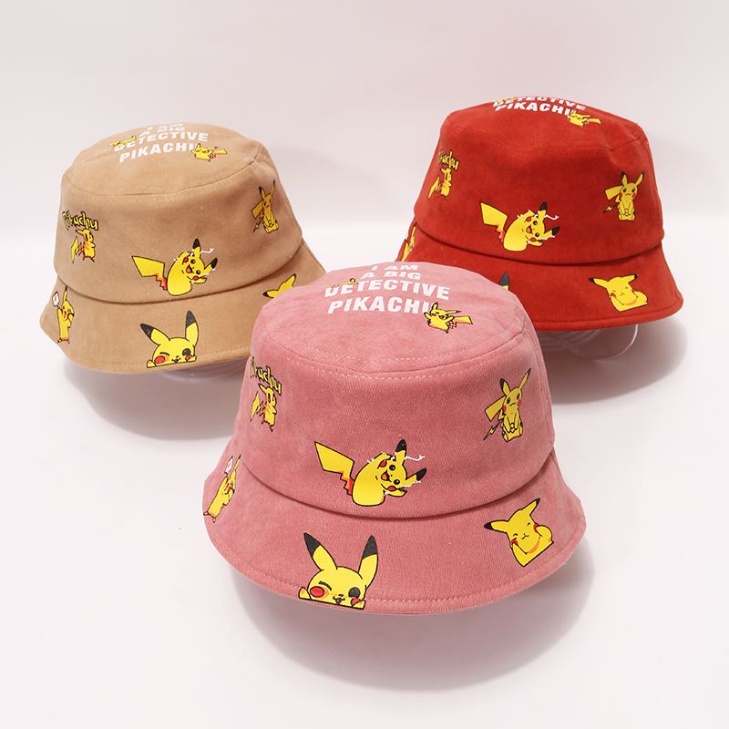 Ready Stock !!! Pokemon Bucket Hat Anime Figure Pikachu Cosplay Cartoon ...