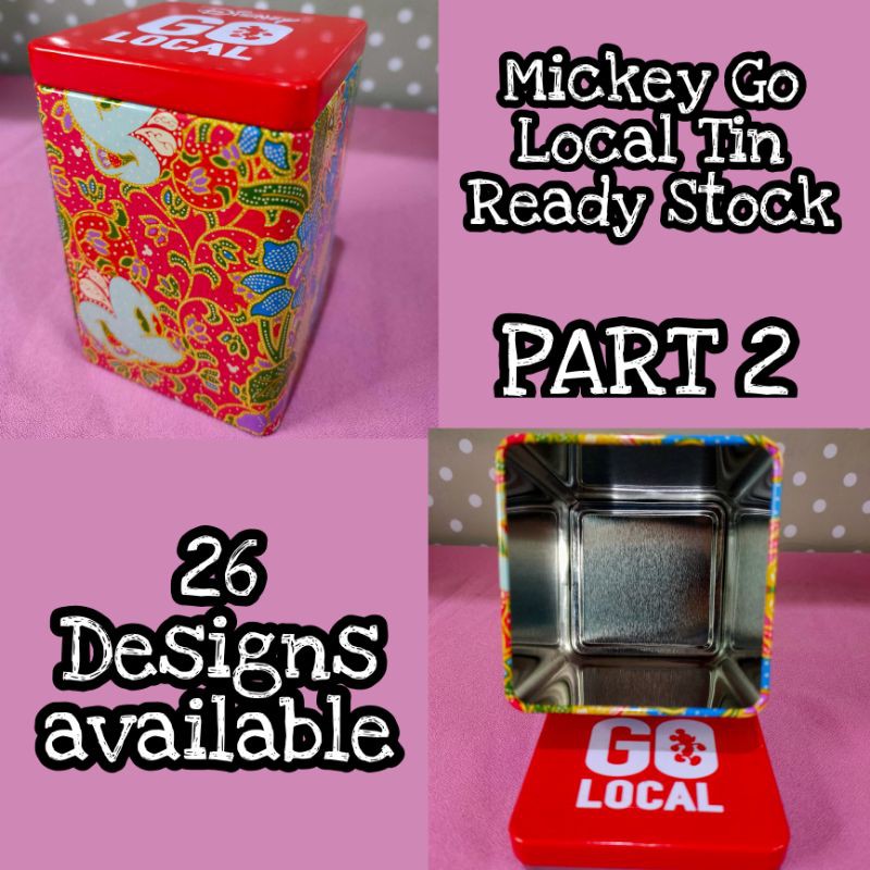 PART 2 LIMITED EDITION Mickey Go local tin can container limited ...