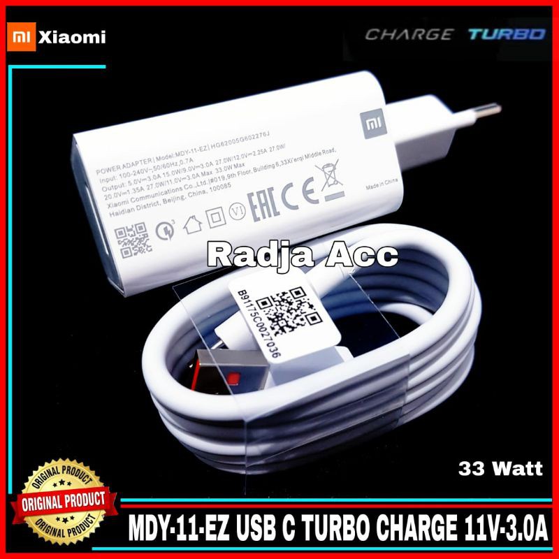 Charger Xiaomi Poco X3 X3 NFC TURBO CHARGE 33W Original 100% USB Type C ...