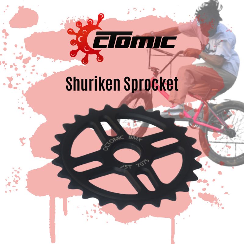 Octomic BMX | Shuriken BMX Plate Sprocket | 19mm adapter included ...