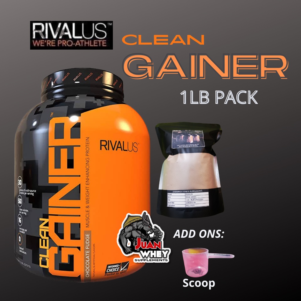 Rivalus Clean Gainer (1LB / 2LBS Pack) | Shopee Philippines