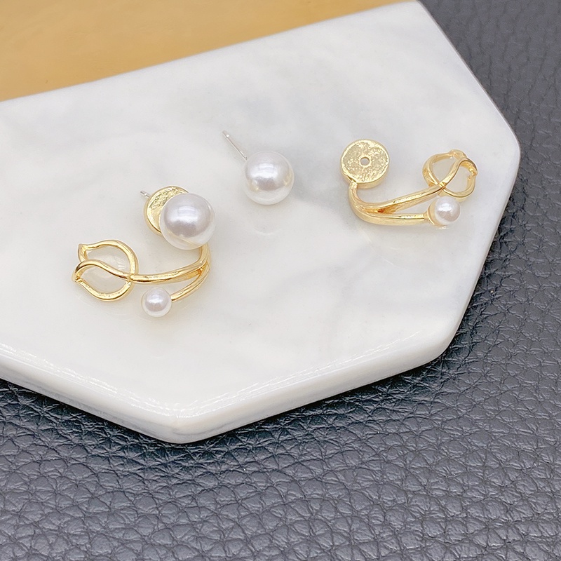 Korean Girl Fishtail Pearl Earrings New Trendy Temperament Woman S925 ...