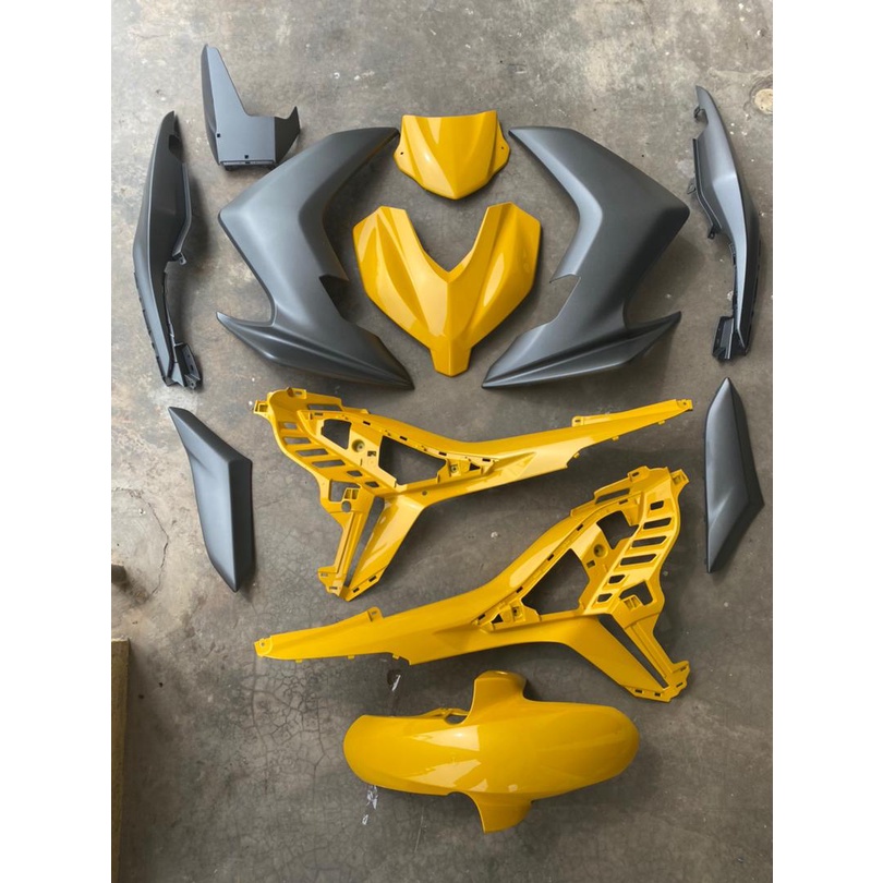 Y16ZR Y16 YAMAHA BAX Full Body Cover With Sticker Silver Grey Color ...