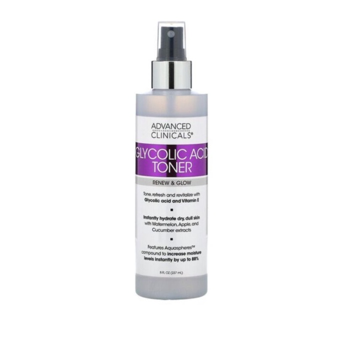 Advanced Clinicals, Glycolic Acid Toner, Renew & Glow, 8 fl oz (237 ml ...