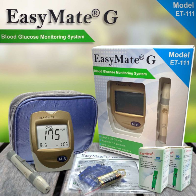 EASYMATE GLUCOMETER (Blood Glucose Monitoring System) and Easymate ...
