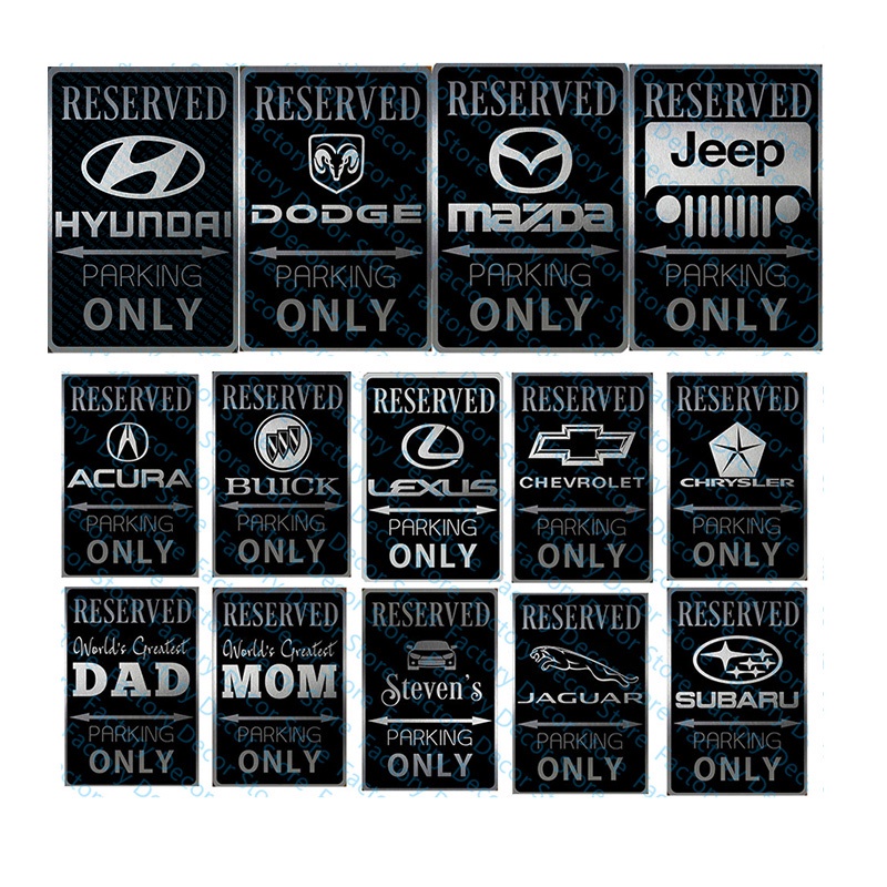 Reserved Car Parking Metal Sign VW Parts Retro Shabby Chic Sign for ...
