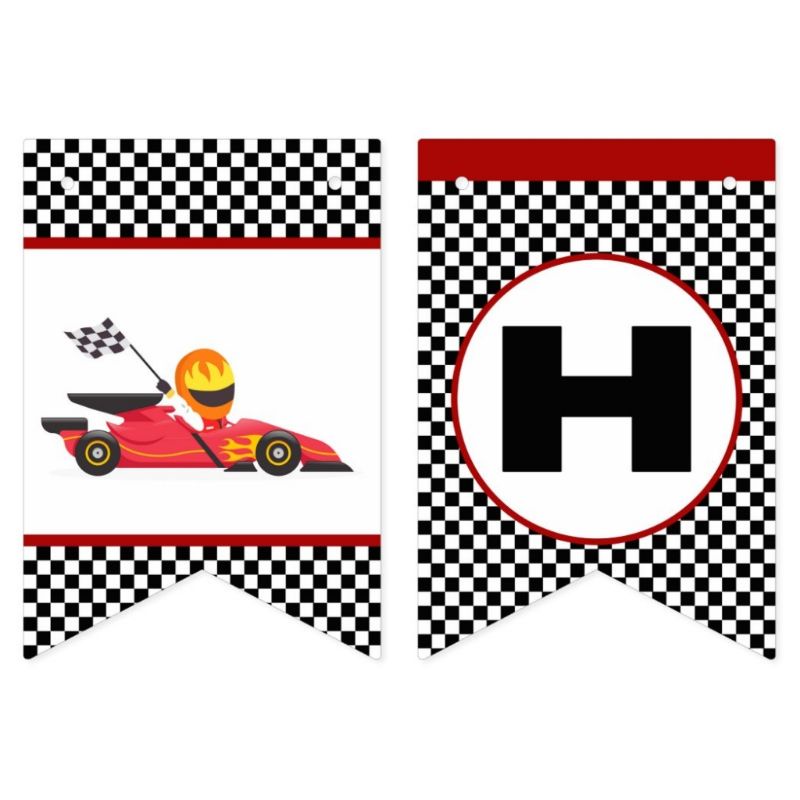 Race car racing theme happy birthday banner | Shopee Philippines