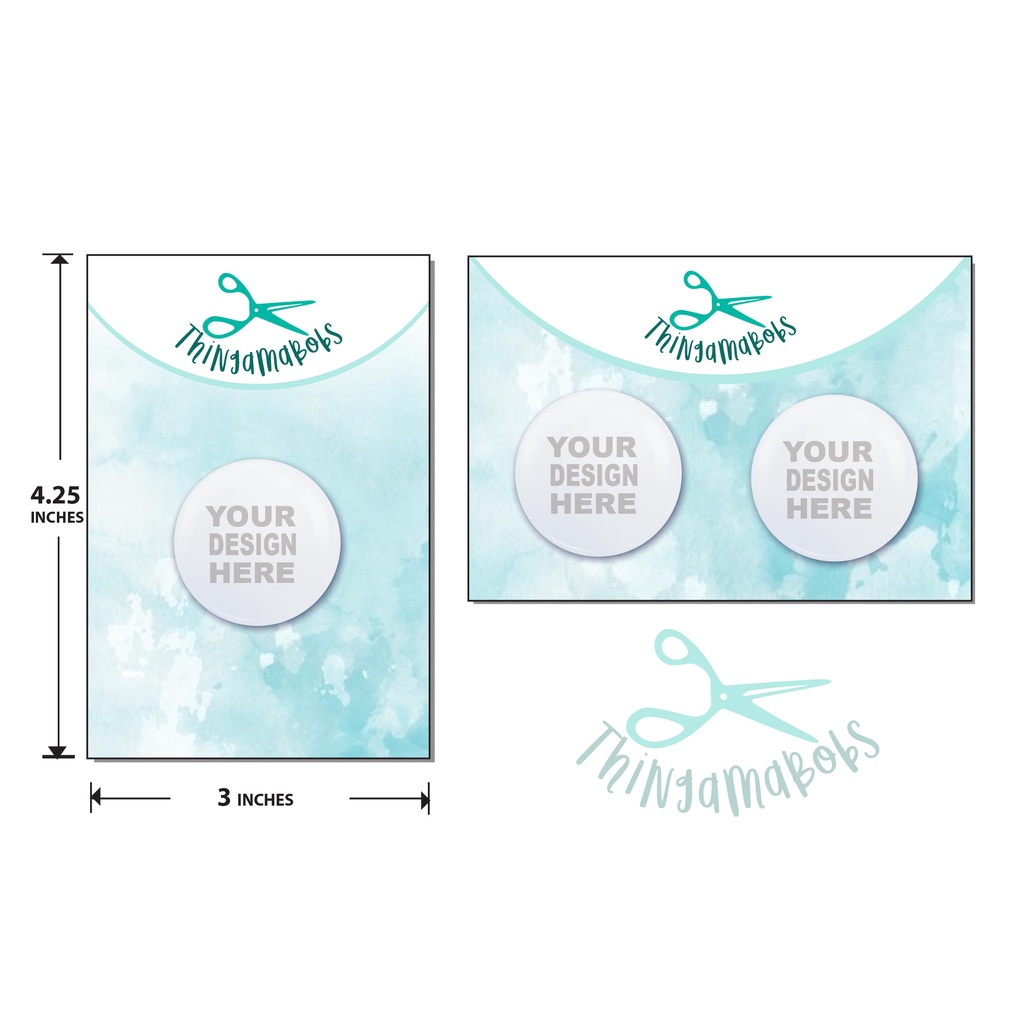 Custom Button Pins 1.75" / 2.25" in Custom Packaging MINIMUM OF 10 PCS ...