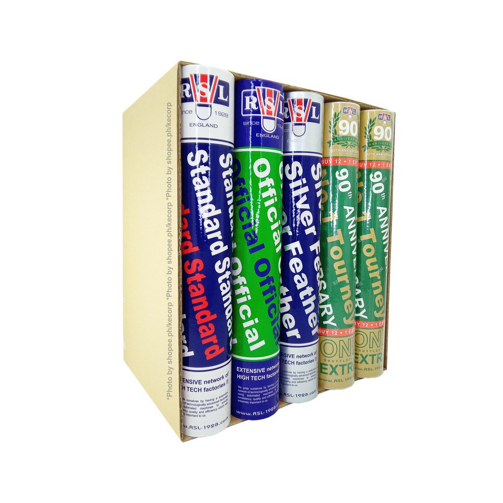 RSL x1 tubes 12pcShuttlecock - Standard Official Silver Tourney ...