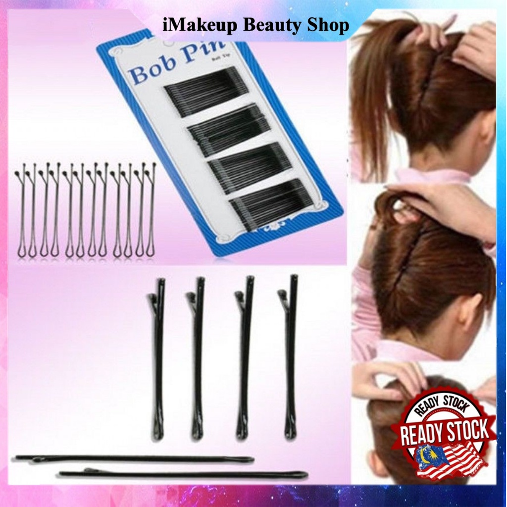 60pcs/Lot Black Invisible Hairpins Women Wave Bobby Pins Grips Barrette ...