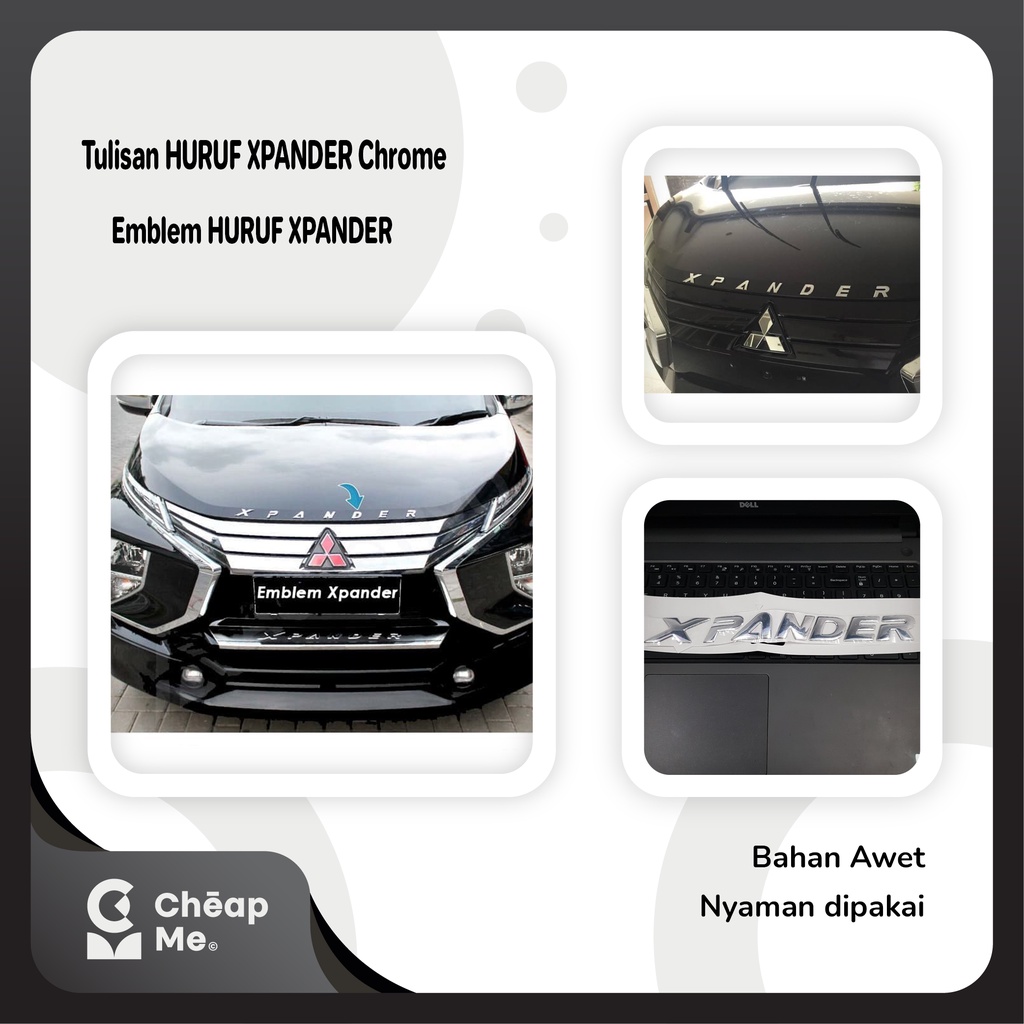 MESIN Xpander Letter Emblem/Chrome Engine Hood Xpander Letter Writing ...