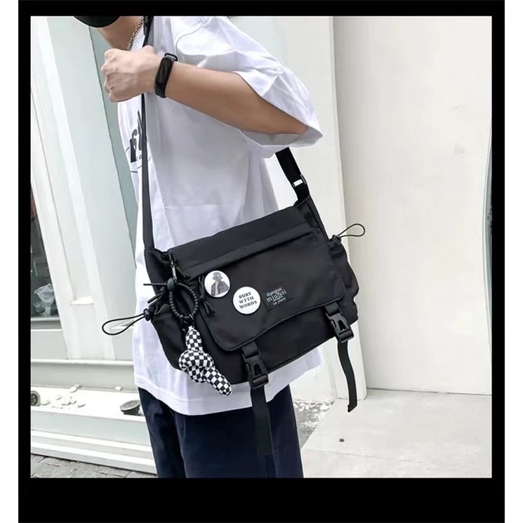 Versatile men's and women's large-capacity casual one-shoulder ...