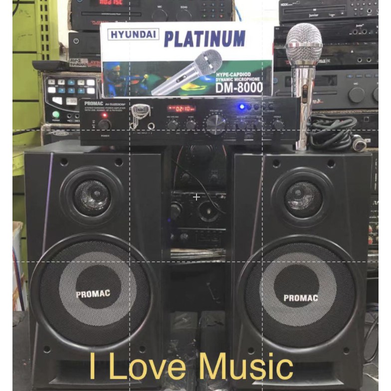 Promac Home karaoke speaker System with Mixer Equalizer Amplifier free ...