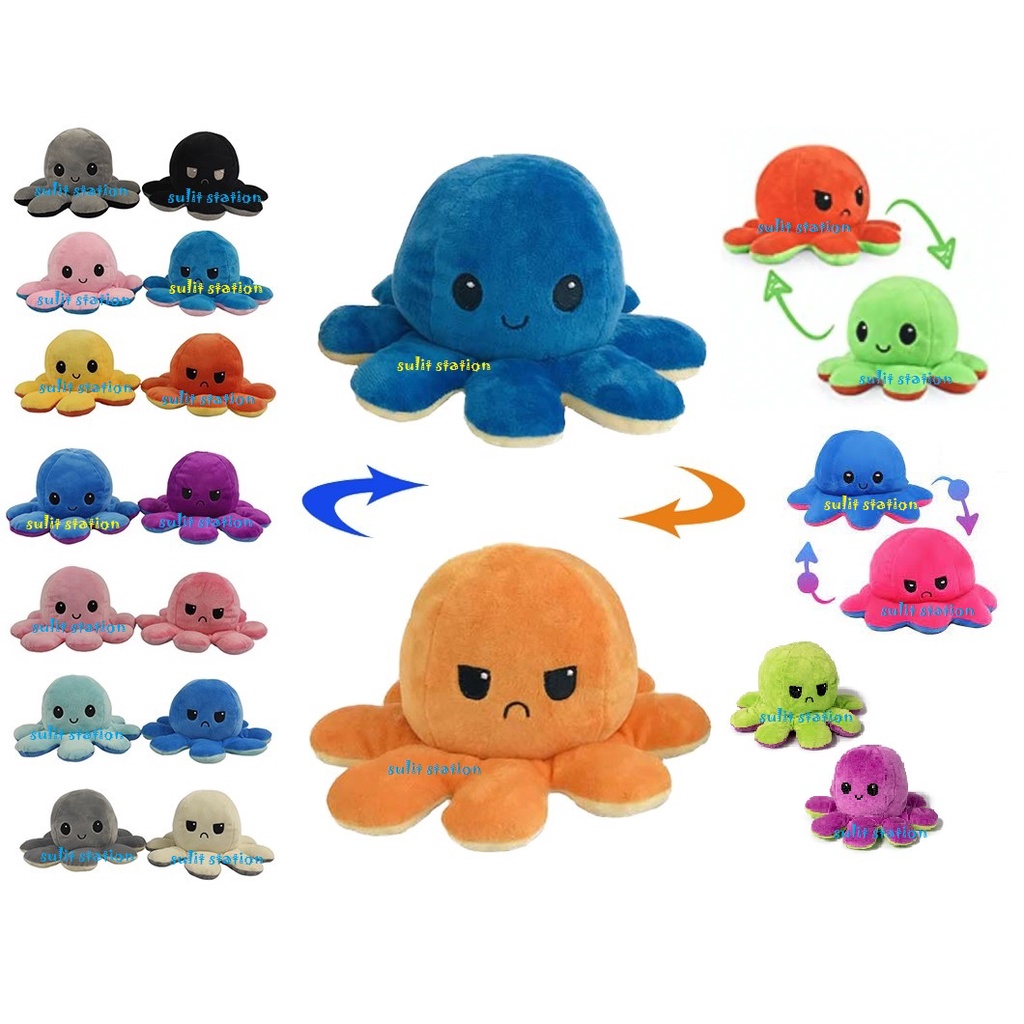 OCTOPUS REVERSIBLE TRANSFORMERS STUFFED PLUSH STUFF TOY PLUSHIE DOLL ...