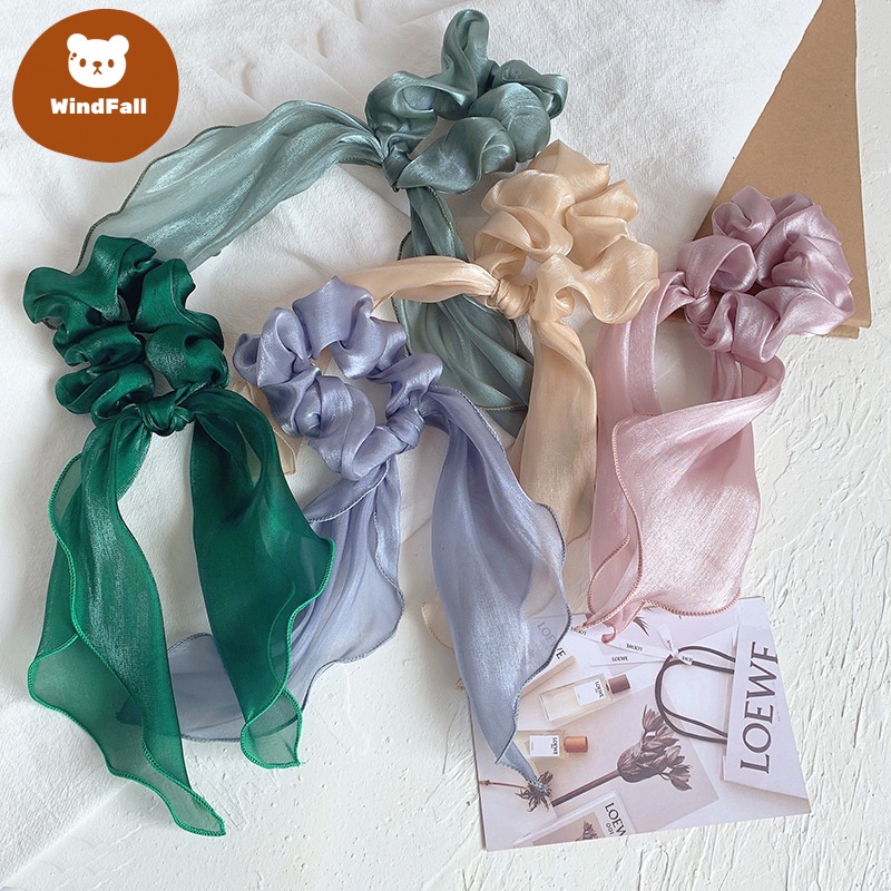 Korean Long Ribbon Bowknot Hair Tie Women Hair Band Girls Hair Rope ...