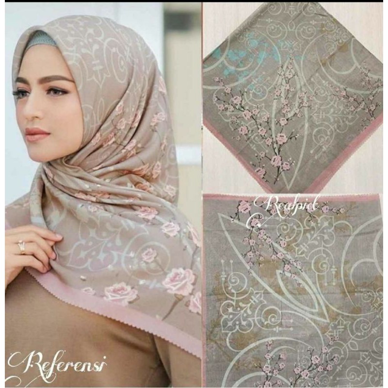 Hijab Quadrangle Voal Motif Premium Laser Cut | Shopee Philippines